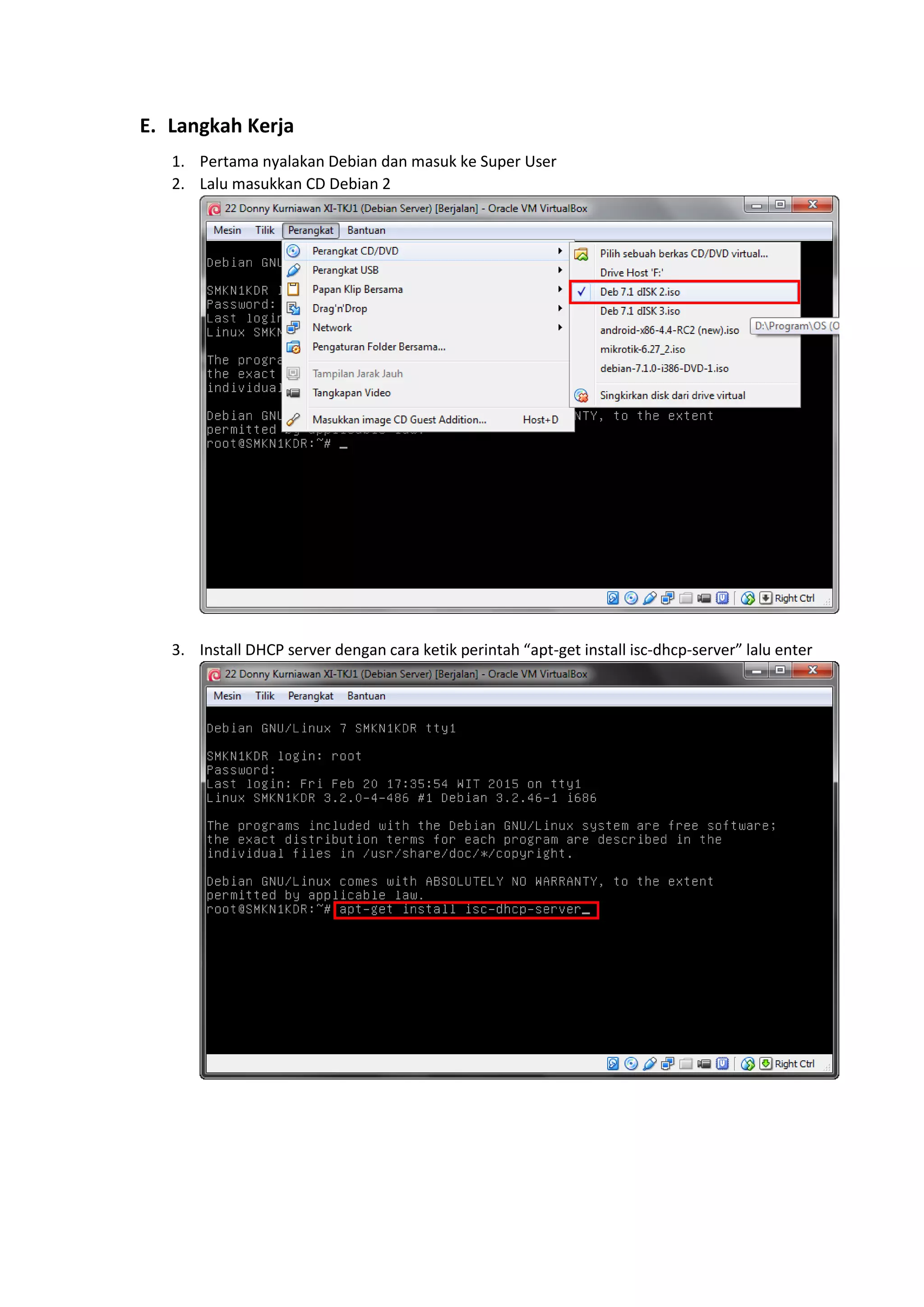 Instalasi dan Konfigurasi DHCP Server pada Linux | PDF