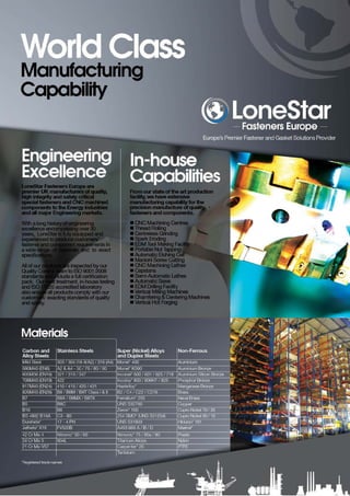 LoneStar Fasteners Europe | PDF