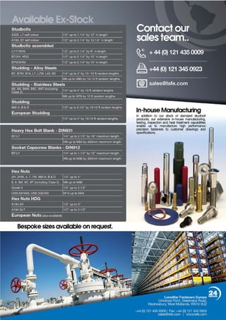 LoneStar Fasteners Europe | PDF