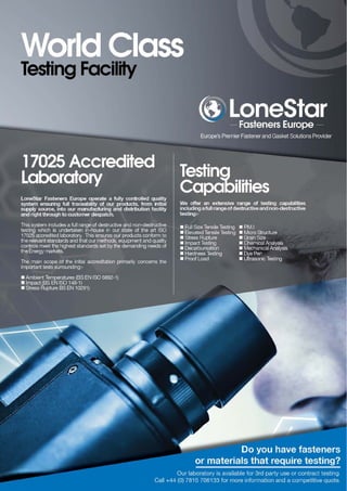 LoneStar Fasteners Europe | PDF