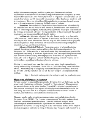 Forecasting Accuracy | DOC