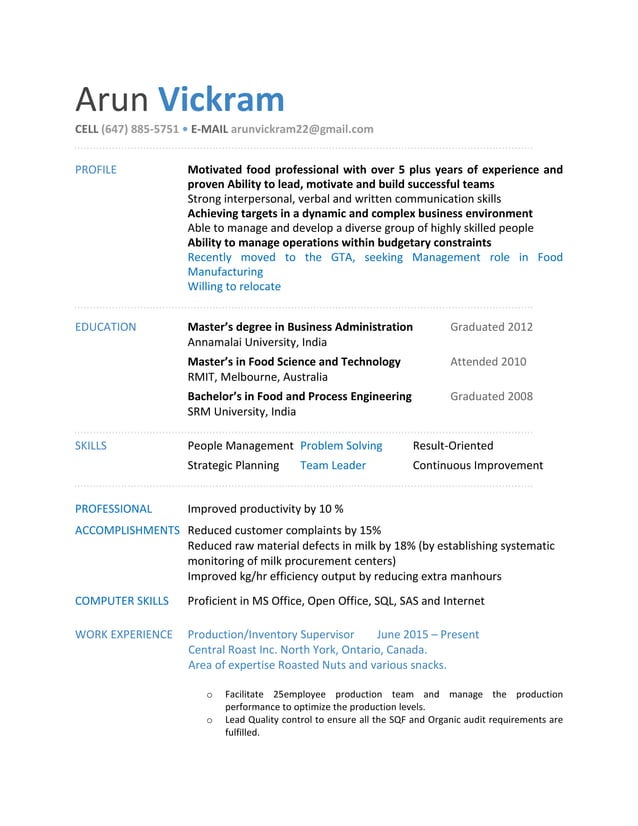 Arun_Resume ca pdf | PDF