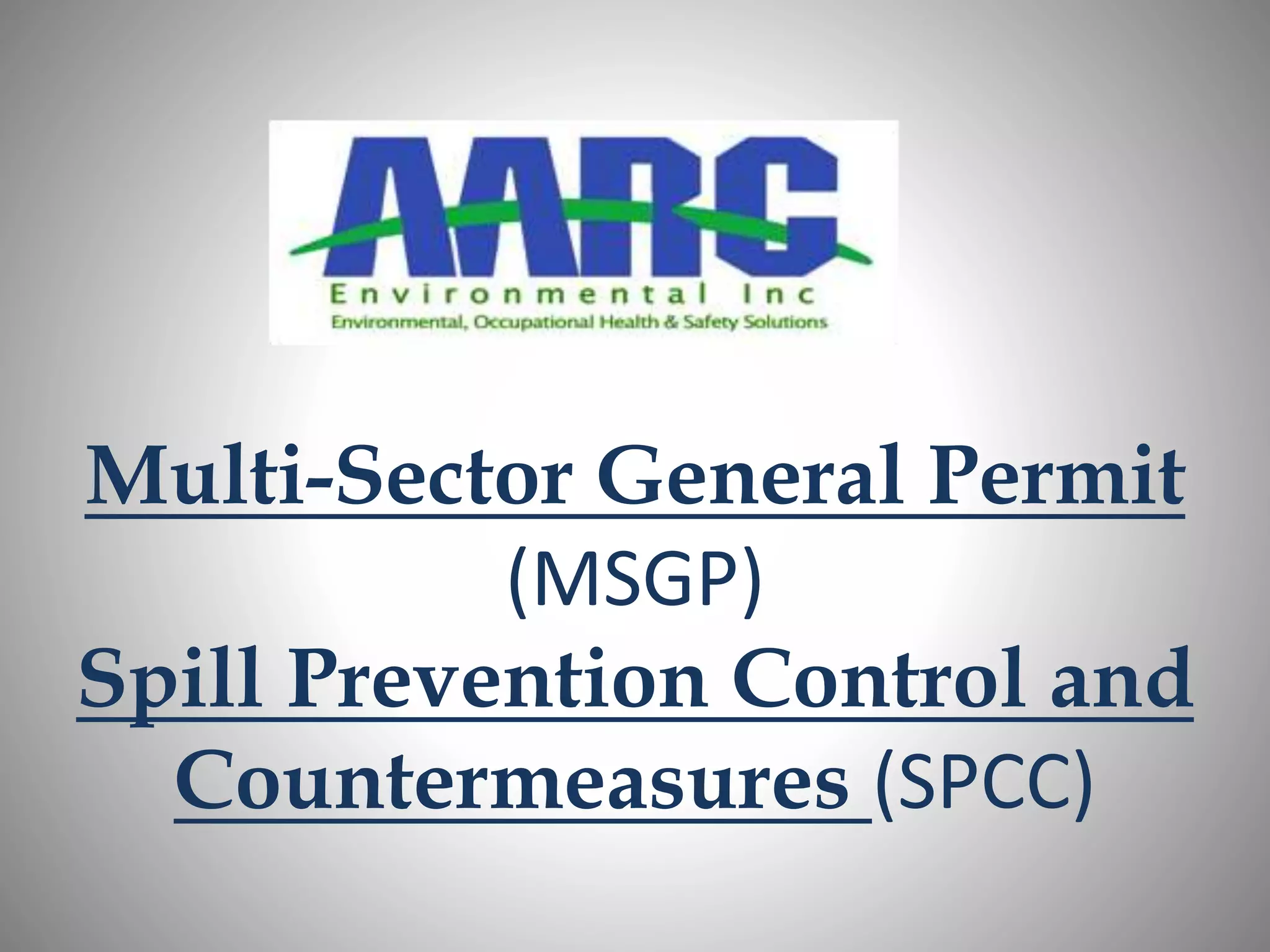 Waco Presentation - MSGP and SPCC 4 | PPT