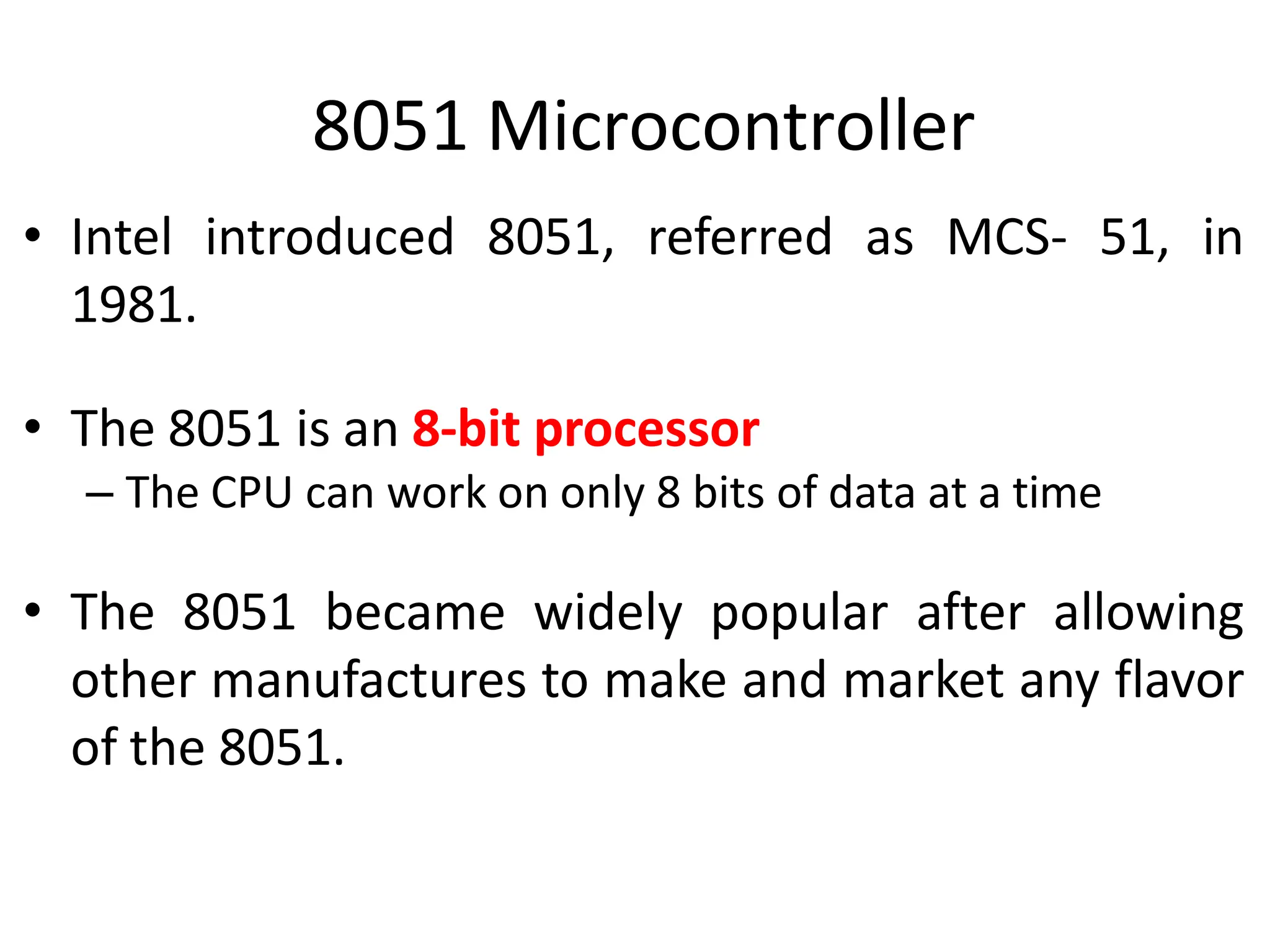 22EC502-Unit-2- INTRODUCTIONT OF 8051 MICROCONTROLLER | PDF