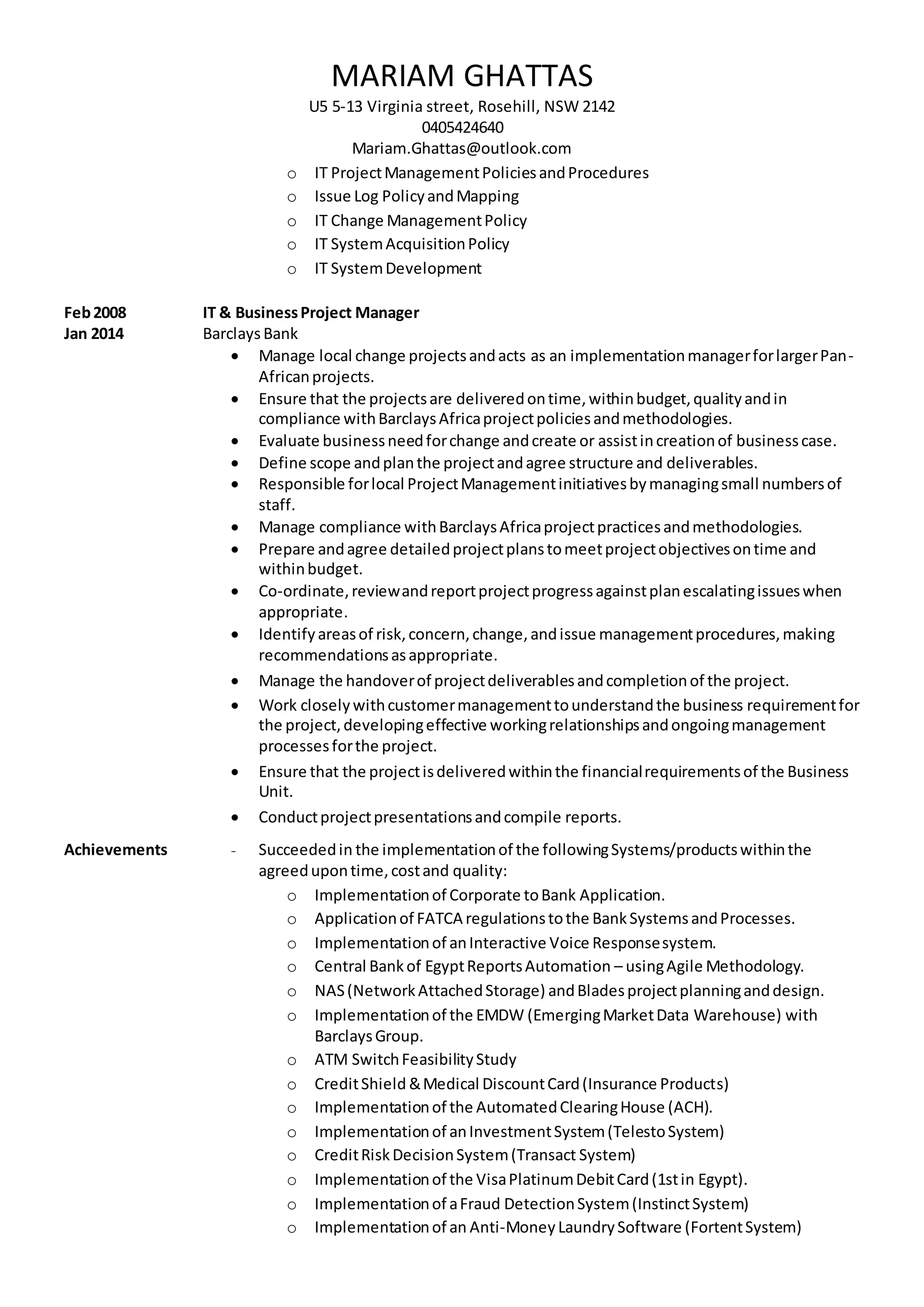 Mariam Ghattas Resume | DOCX