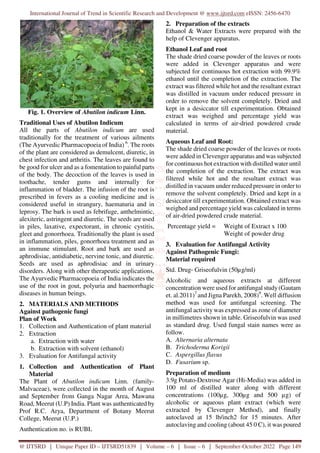 Evaluation of Leaf and Root Extracts of Abutilon Indicum Linn. for ...