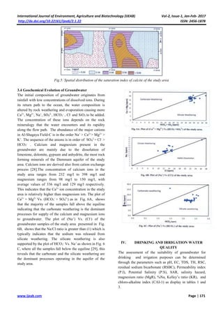geochemical processes and assessment of water quality for | PDF