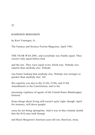 22 HARRISON BERGERON by Kurt Vonnegut, Jr. The.docx