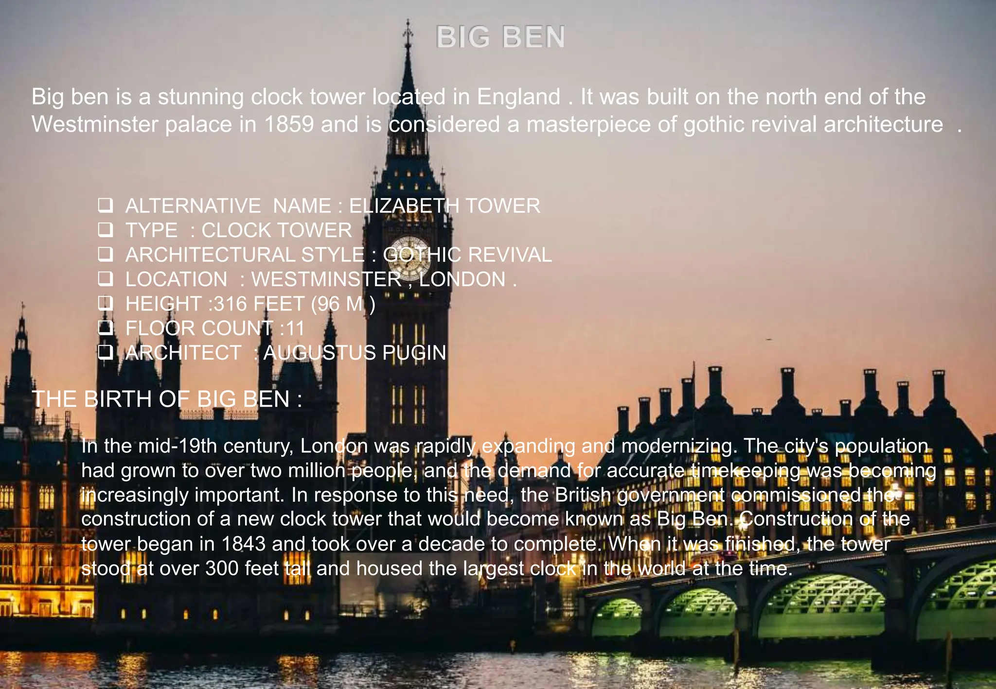 Industrial revolution big ben | PPTX