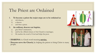 Holy Orders Lesson for kids | PPTX