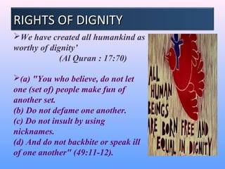 22 human rights in the qur'an (islam) | PPT