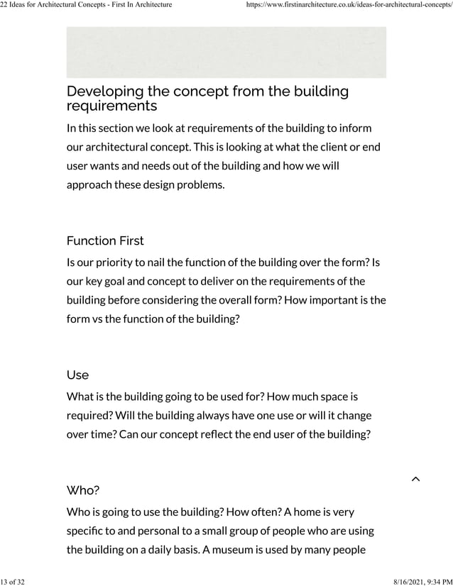 22 Ideas for Architectural Concepts - First In Architecture.pdf ...