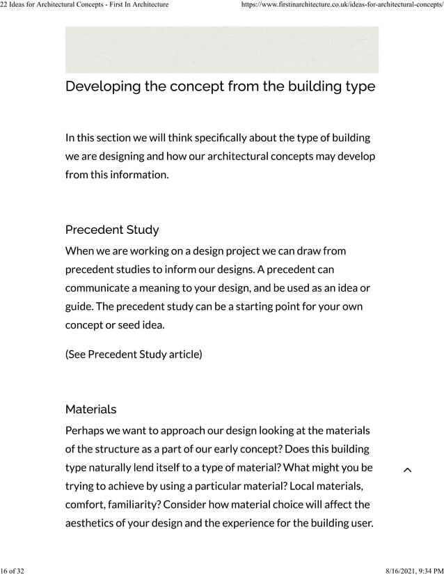 22 Ideas for Architectural Concepts - First In Architecture.pdf ...