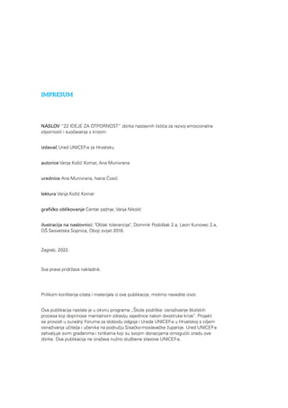 22 ideje za otpornost - zbirka nastavnih listića za razvoj emocionalne otpornosti i suočavanja s ...