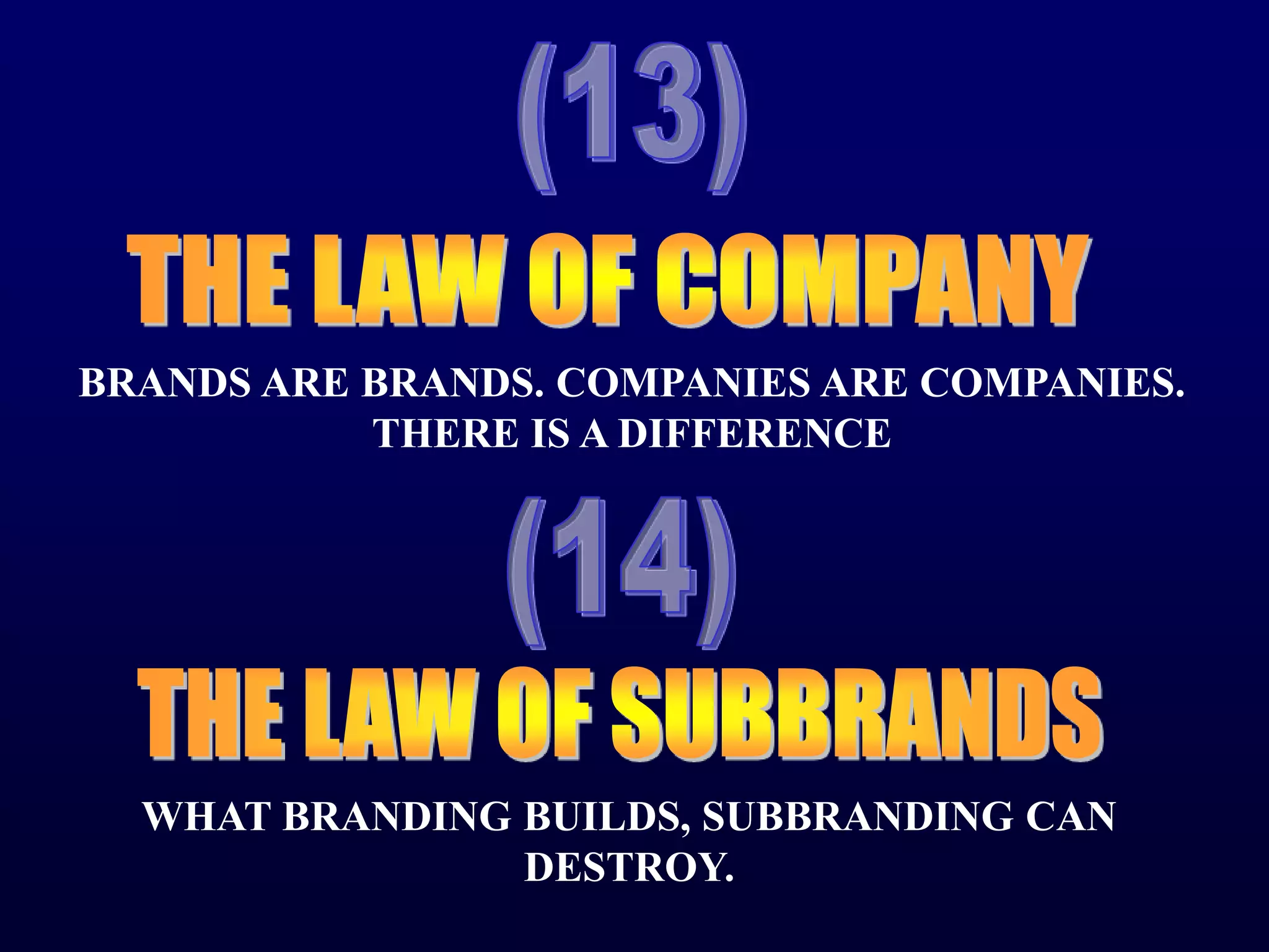 22 immutable law of branding.ppt