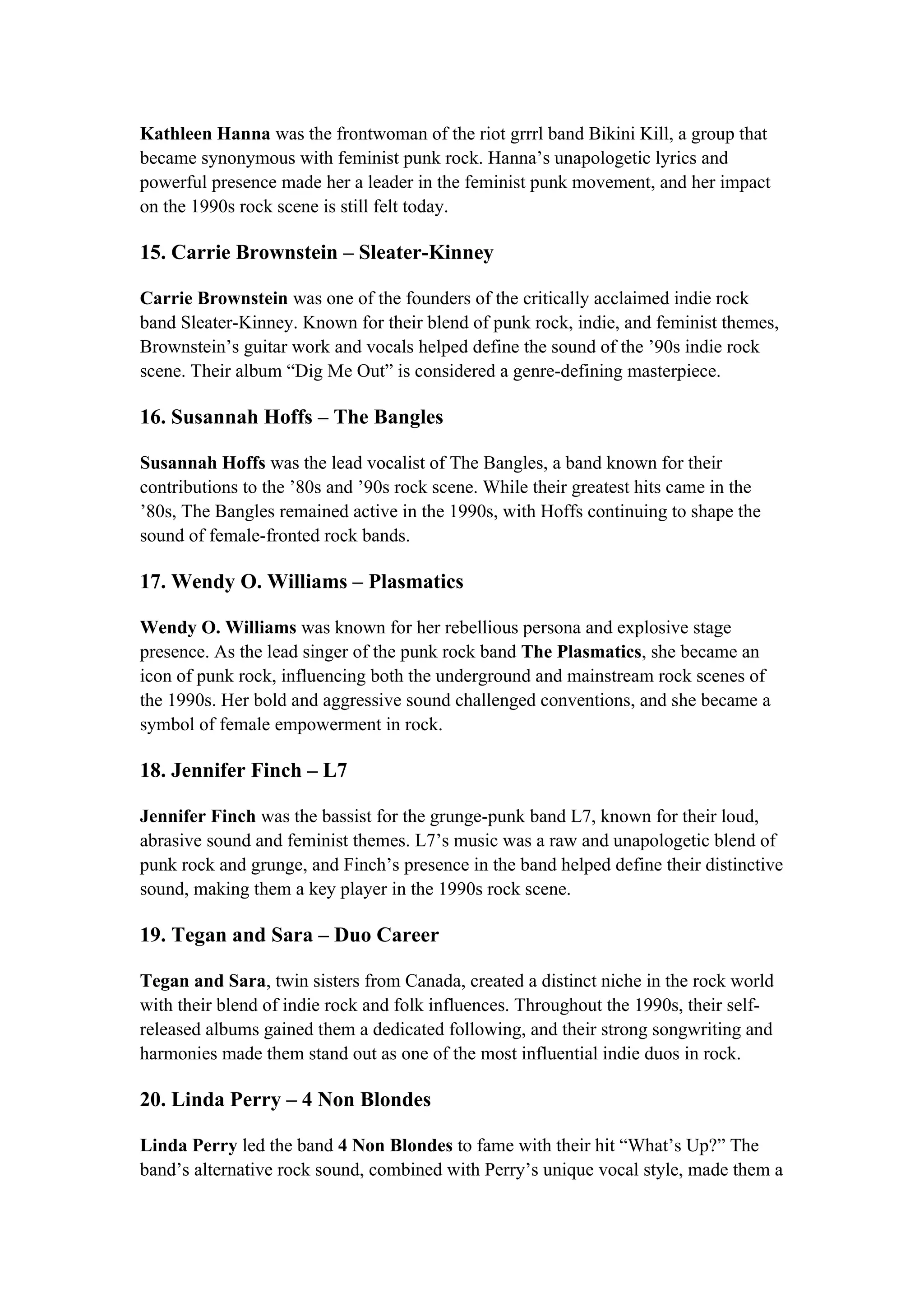 22 Influential 1990s Female Rock Singers You Should Remember.docx