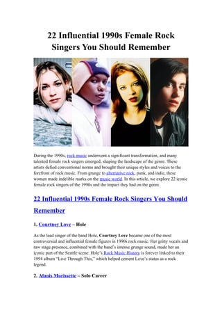 22 Influential 1990s Female Rock Singers You Should Remember.docx