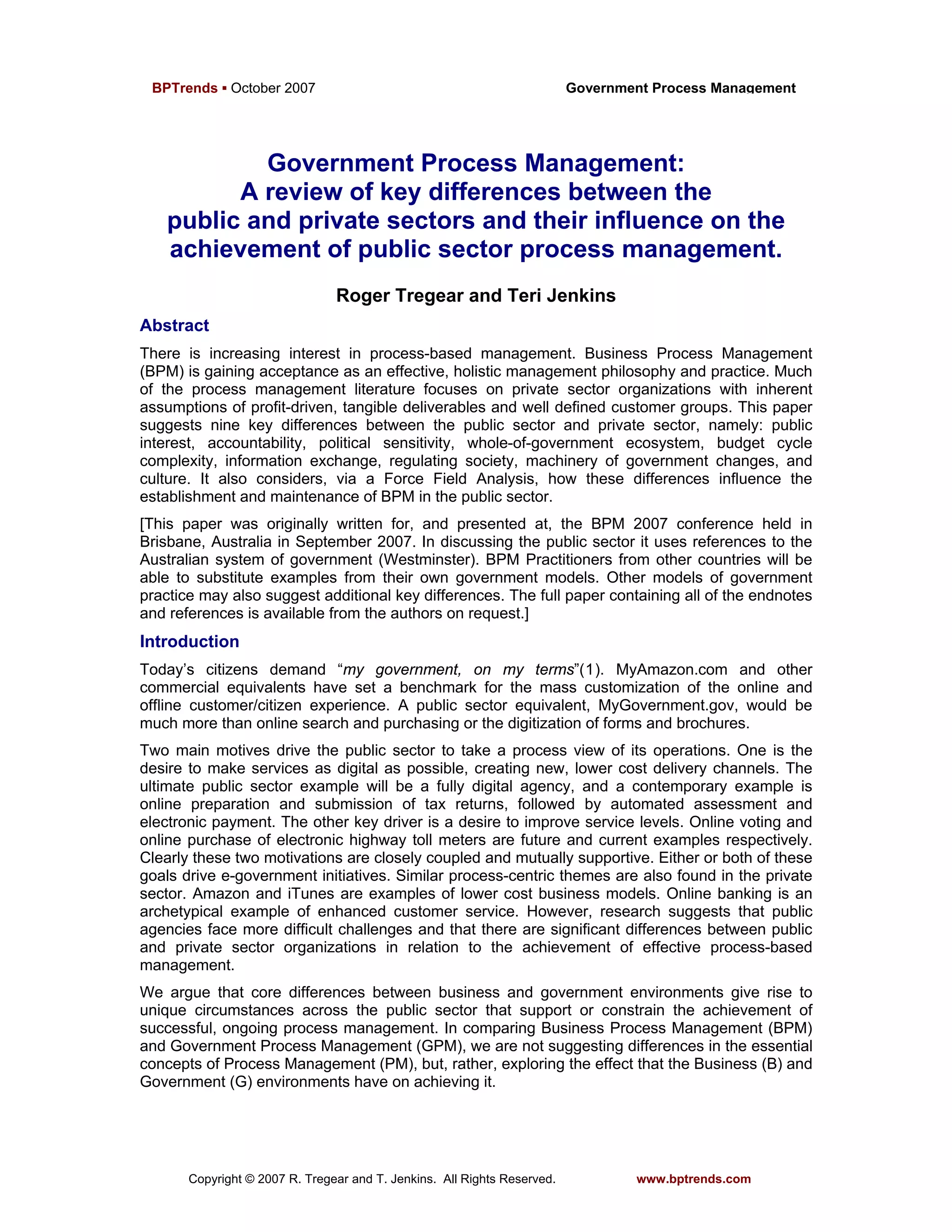 22 intro government process management | PDF