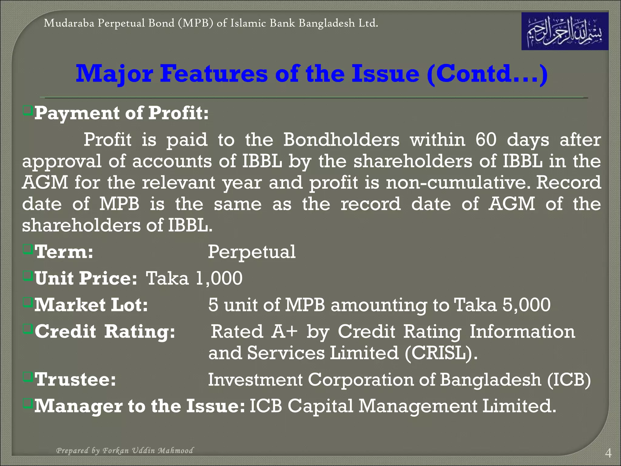 Islamic capital market & money market instruments in bangladesh | PPT