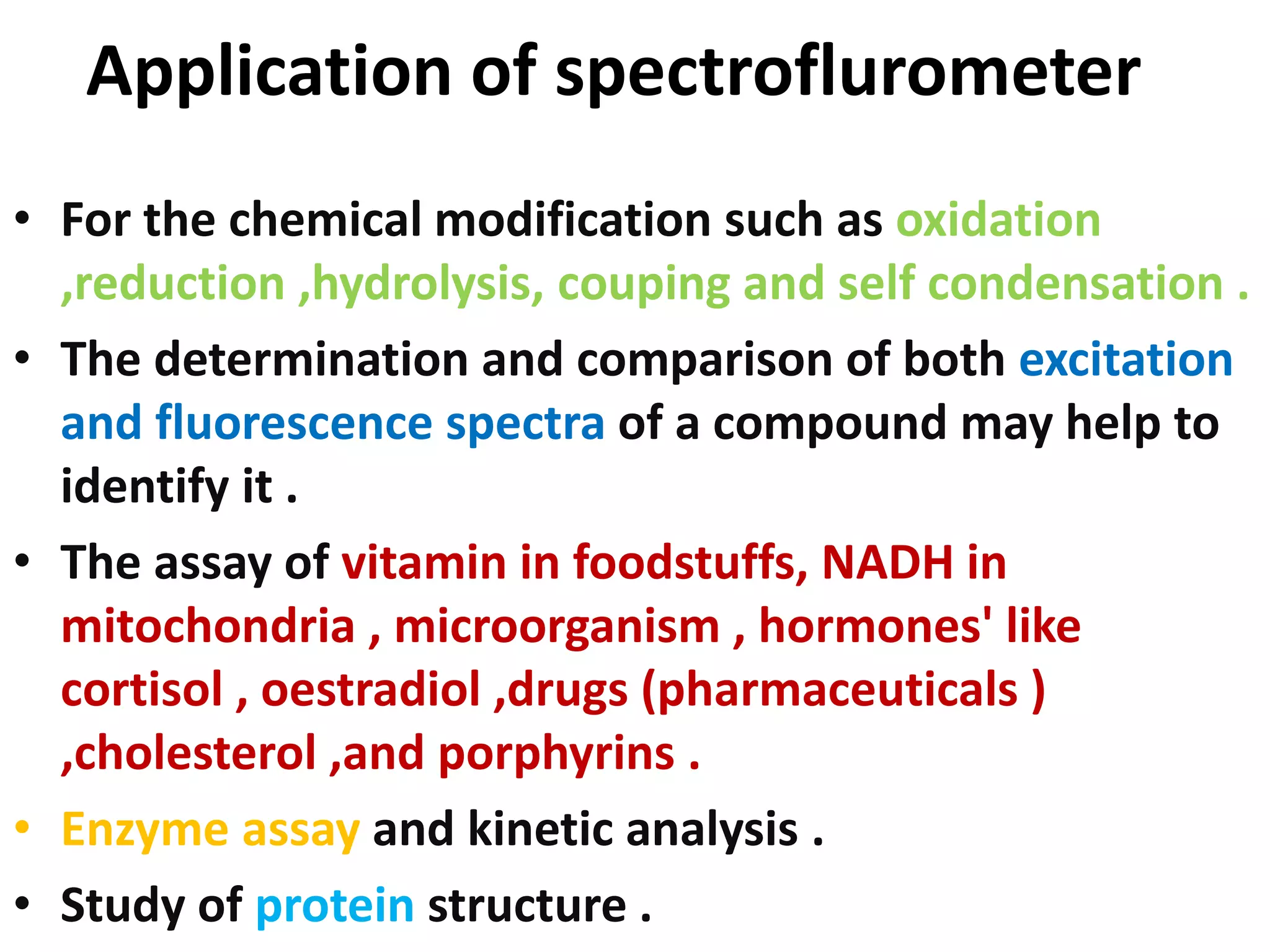 spectrofluorimetry ppt | PPTX
