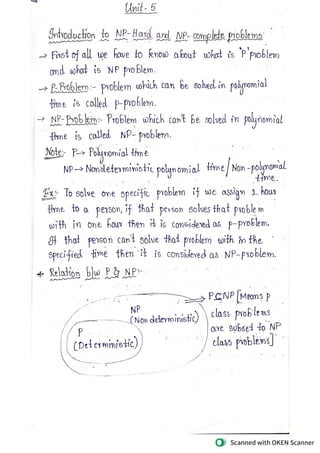 design and analysis of algorithm unit 5 data | PDF