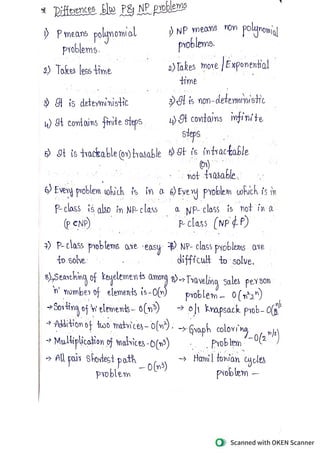 design and analysis of algorithm unit 5 data | PDF