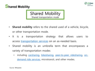Shared Mobility Service for New Town Development | PPT