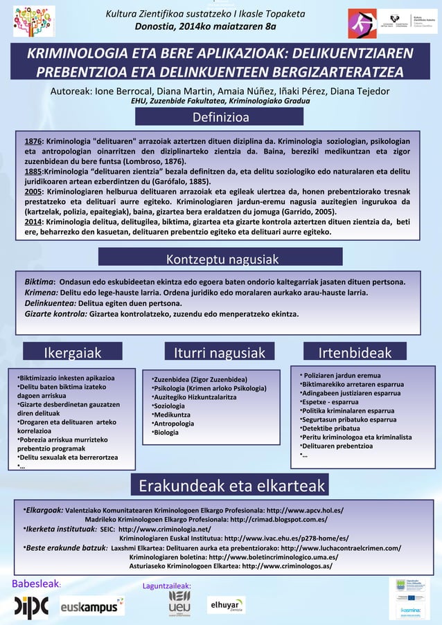 Kriminologia eta bere aplikazioak: Delinkuentziaren prebentzioa eta delinkuenteen ...