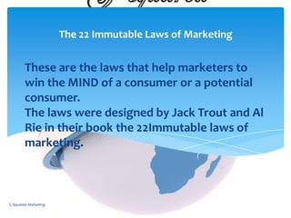 22 laws of marketing presentation | PPTX