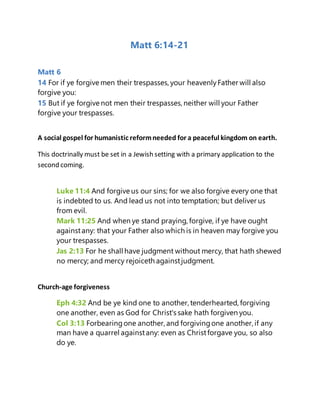 Mat 6:14-21 | PDF