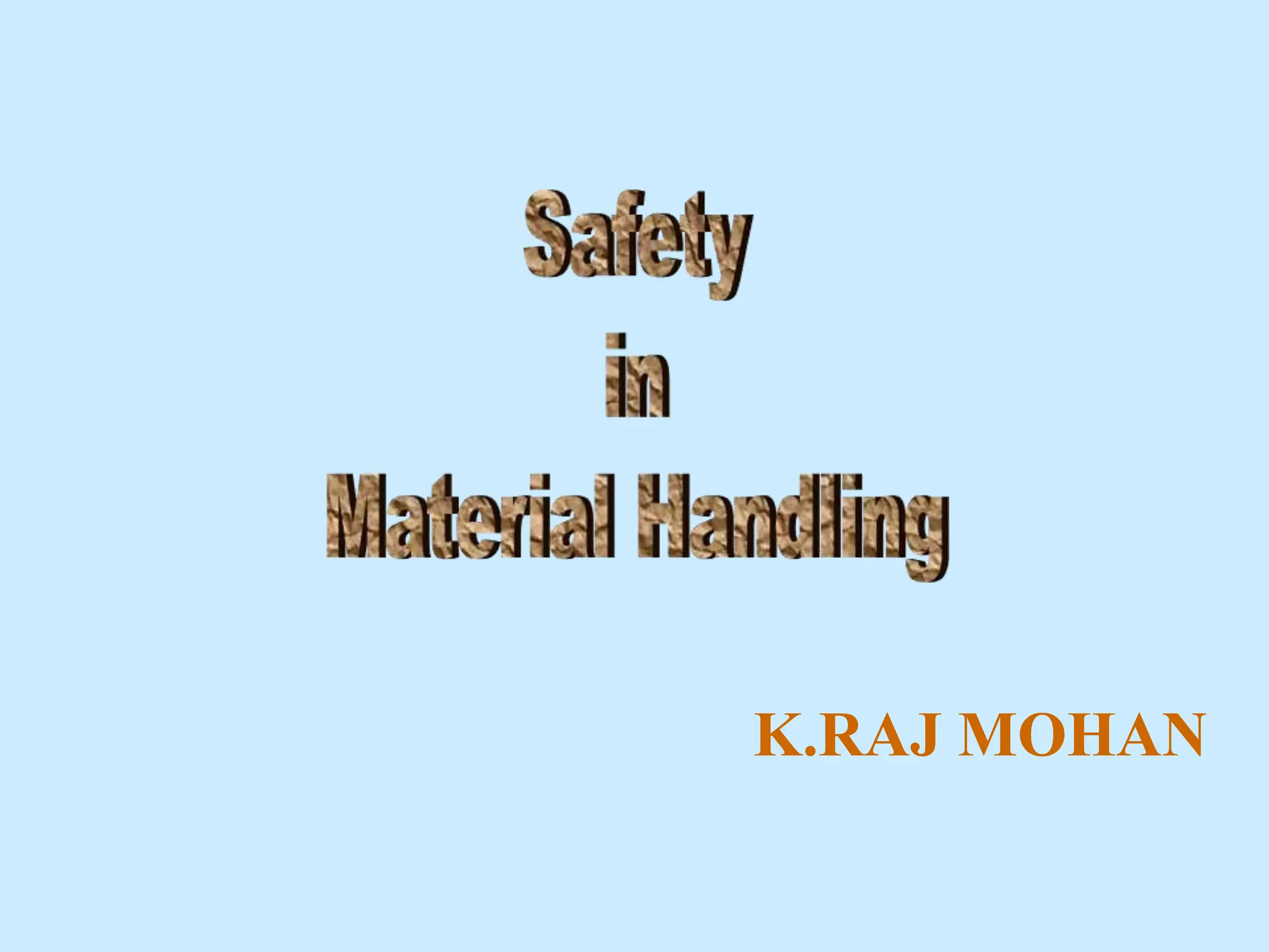 22 Material Handling Training and Safety | PPT