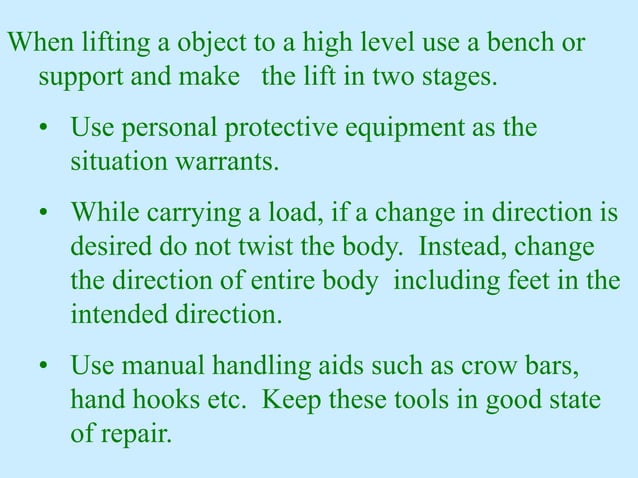 22 Material Handling Training and Safety | PPT | Physical Therapy ...