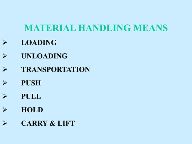 22 Material Handling Training and Safety | PPT | Physical Therapy ...