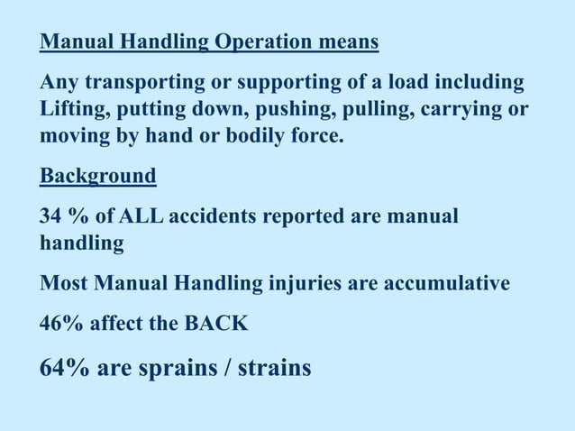 22 Material Handling Training and Safety | PPT | Physical Therapy ...