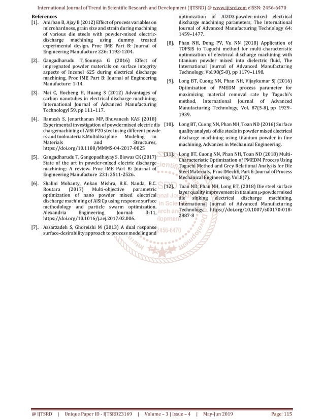 Multi Objective Optimization of PMEDM Process Parameter by Topsis Method | PDF