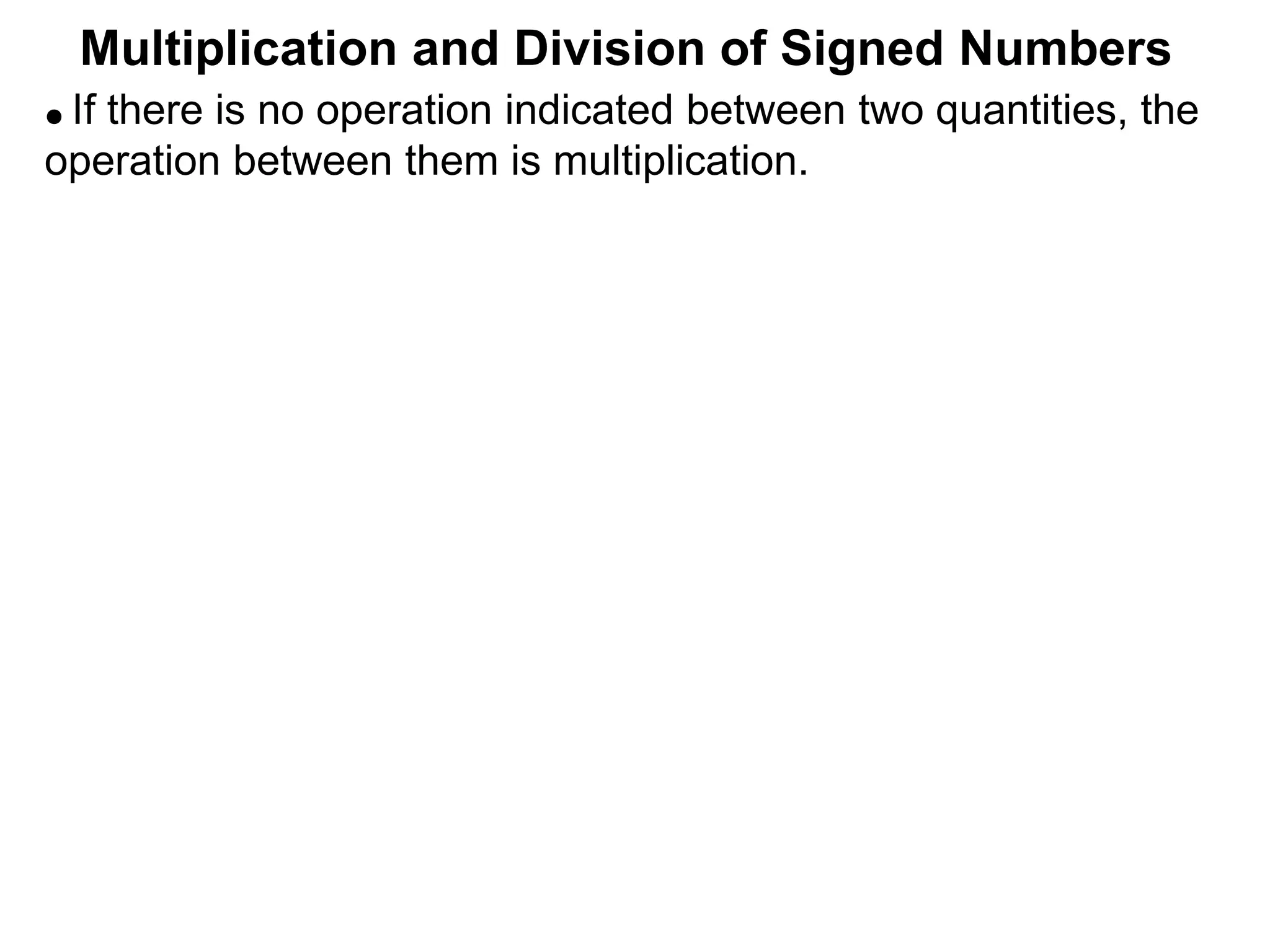 22 multiplication and division of signed numbers | PPTX