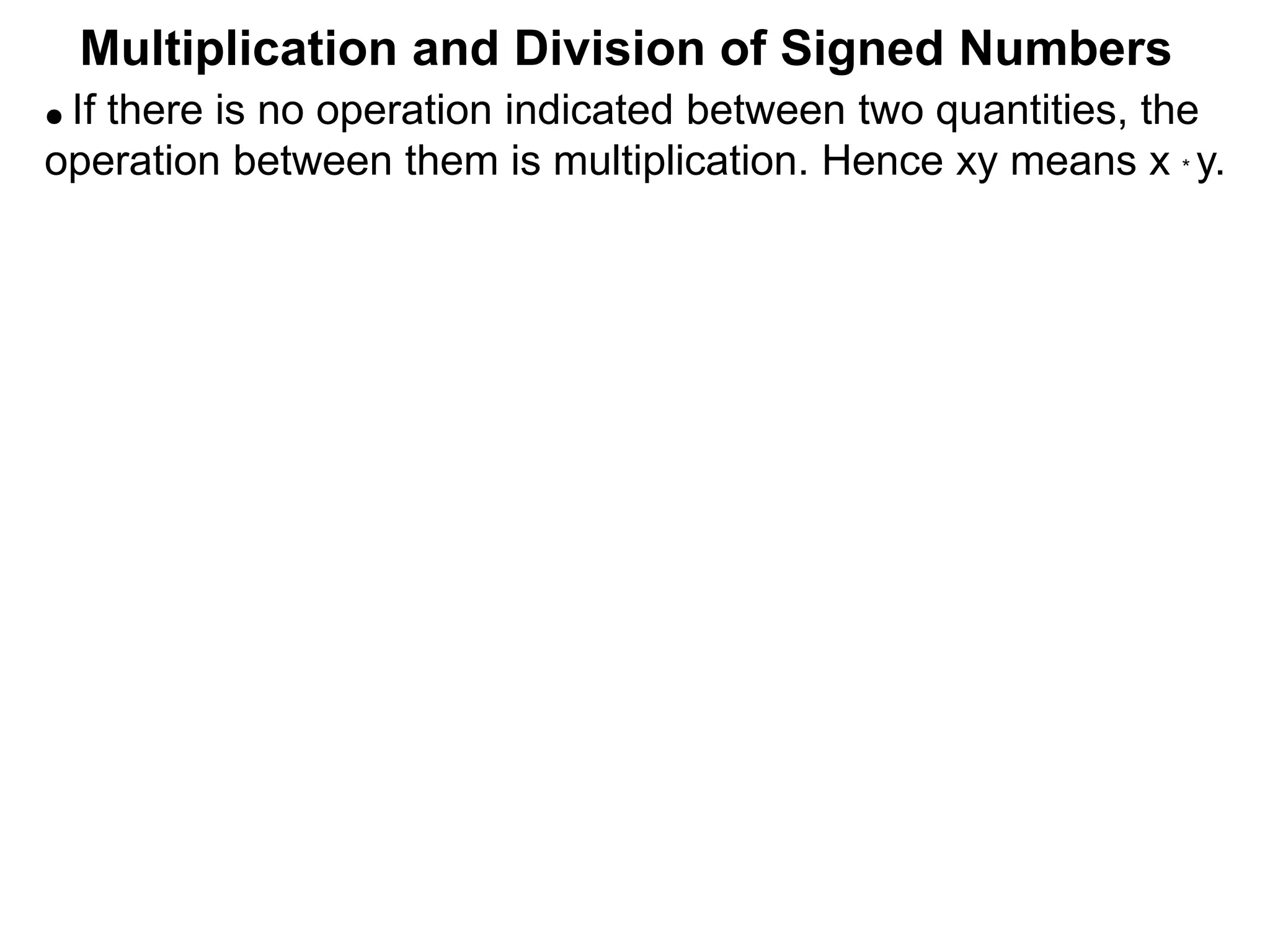 22 multiplication and division of signed numbers | PPTX