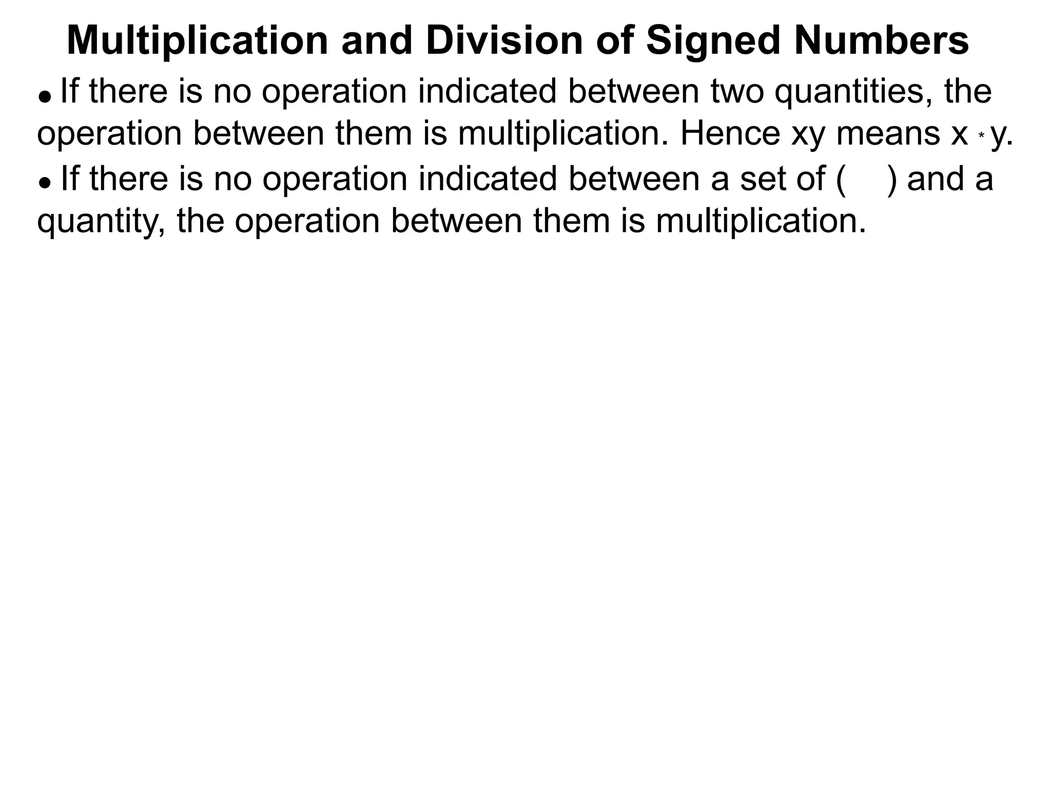 22 multiplication and division of signed numbers | PPTX