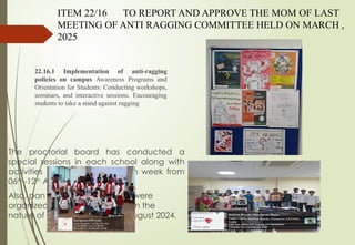 22nd ACM-ANTI RAGGING report as per ugc guidelines.pptx