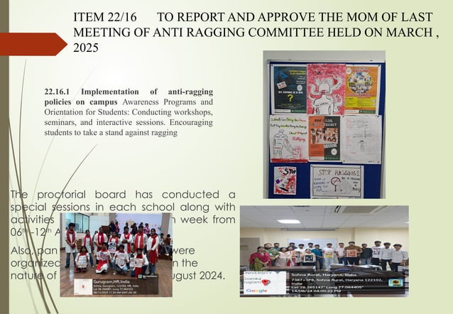 22nd ACM-ANTI RAGGING report as per ugc guidelines.pptx