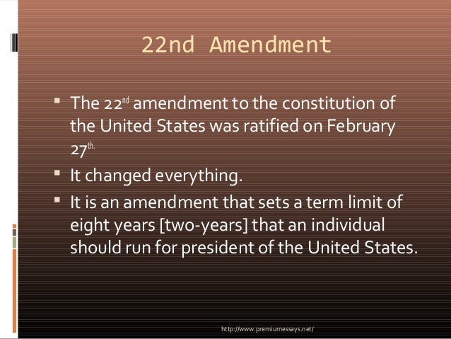 22nd amendment to the constitution of the united