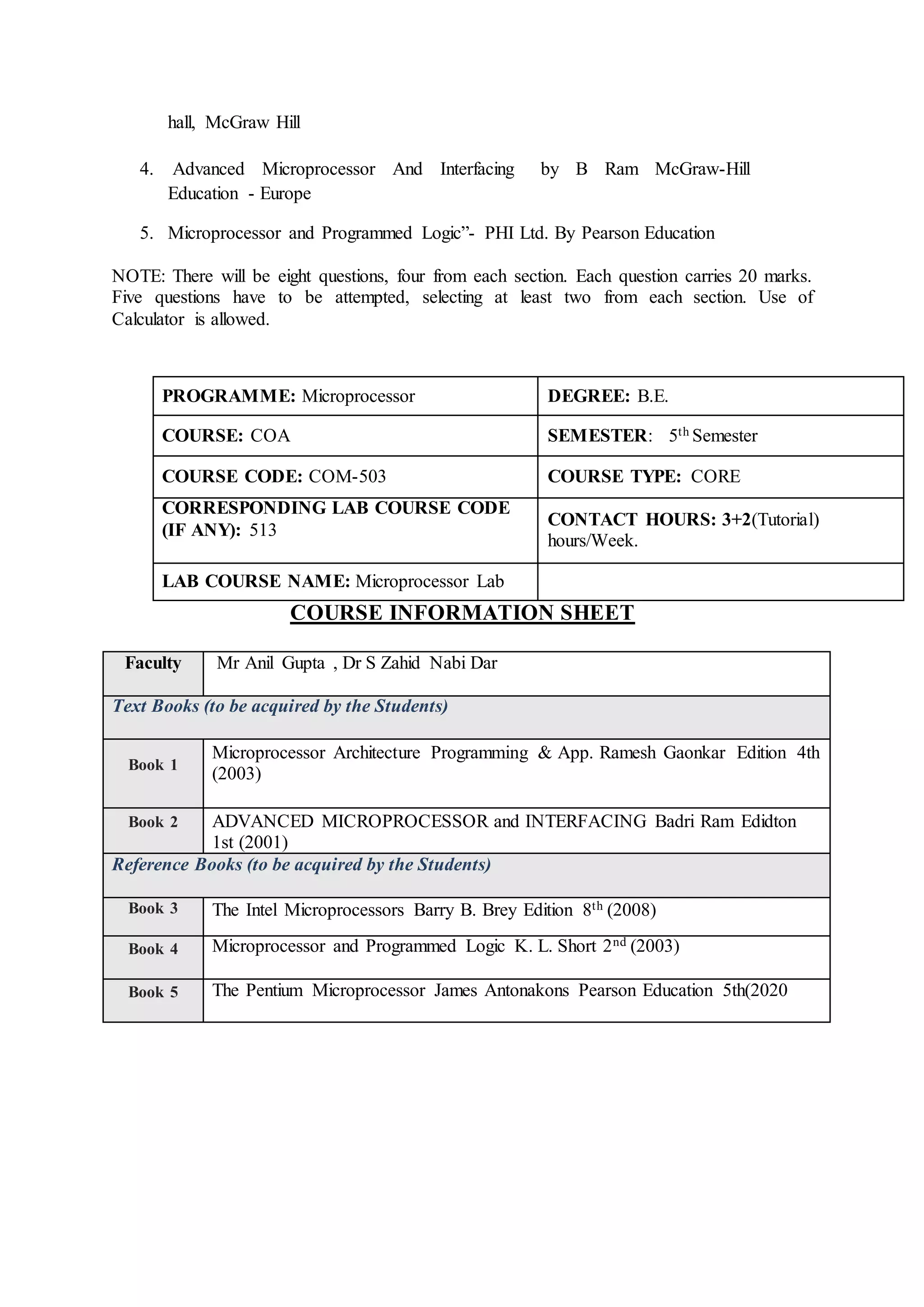 22nd August Final - COA Handout Microprocessor.docx