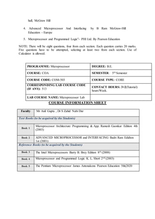 22nd August Final - COA Handout Microprocessor.docx