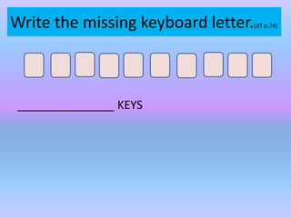 # 2 2nd gr.3 keyboard characters | PPTX