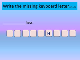 # 2 2nd gr.3 keyboard characters | PPTX