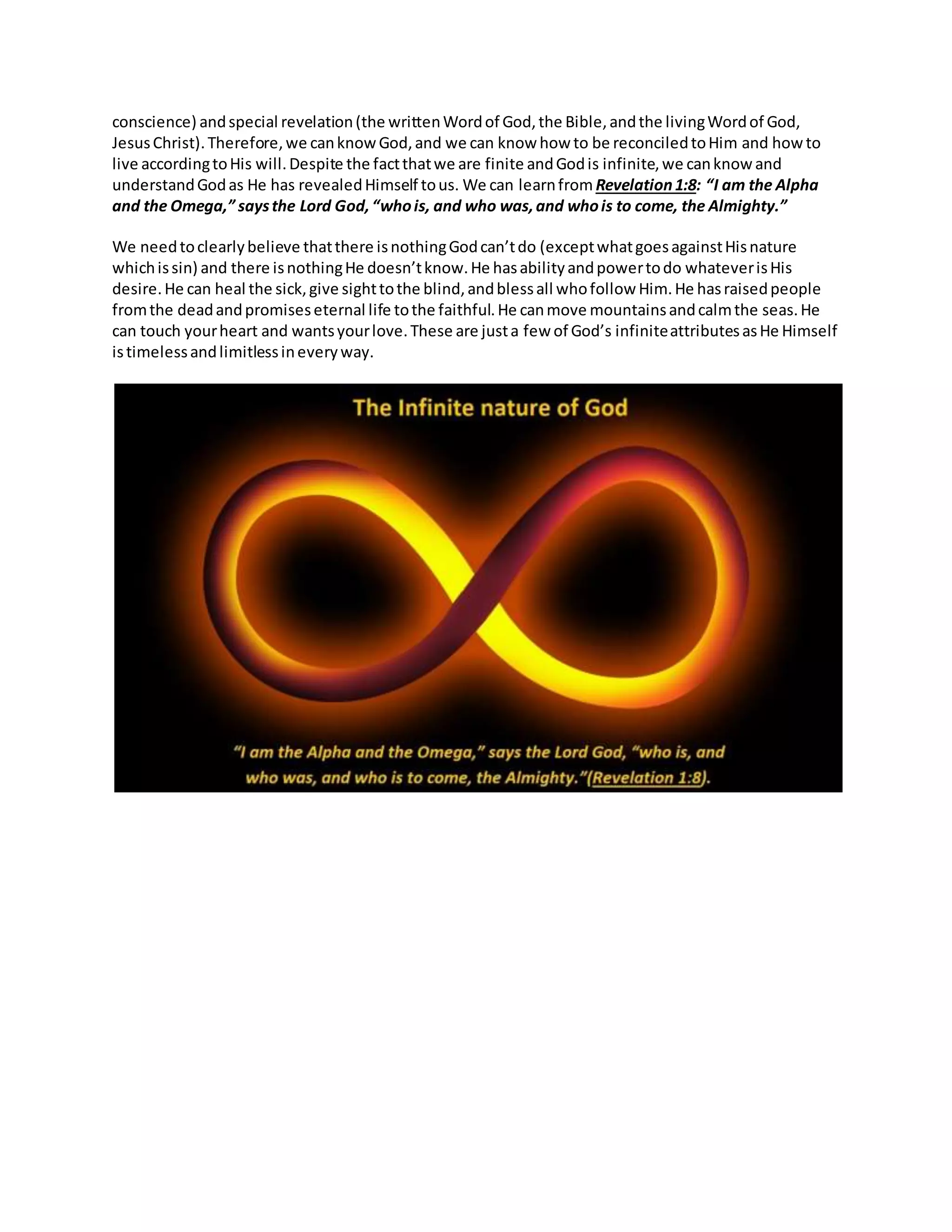 22nd March 2017 - The infinite nature of God | DOCX