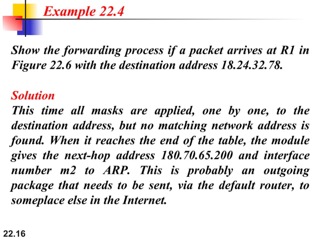 22 Network Layer_Delivery_forwarding_and_Routing | PPT | Internet ...