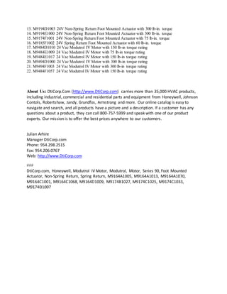22 new honeywell series 90 modutrol iv motors from dticorp.com