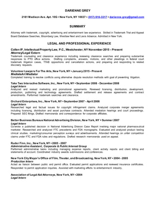 Darienne grey - Resume | DOCX