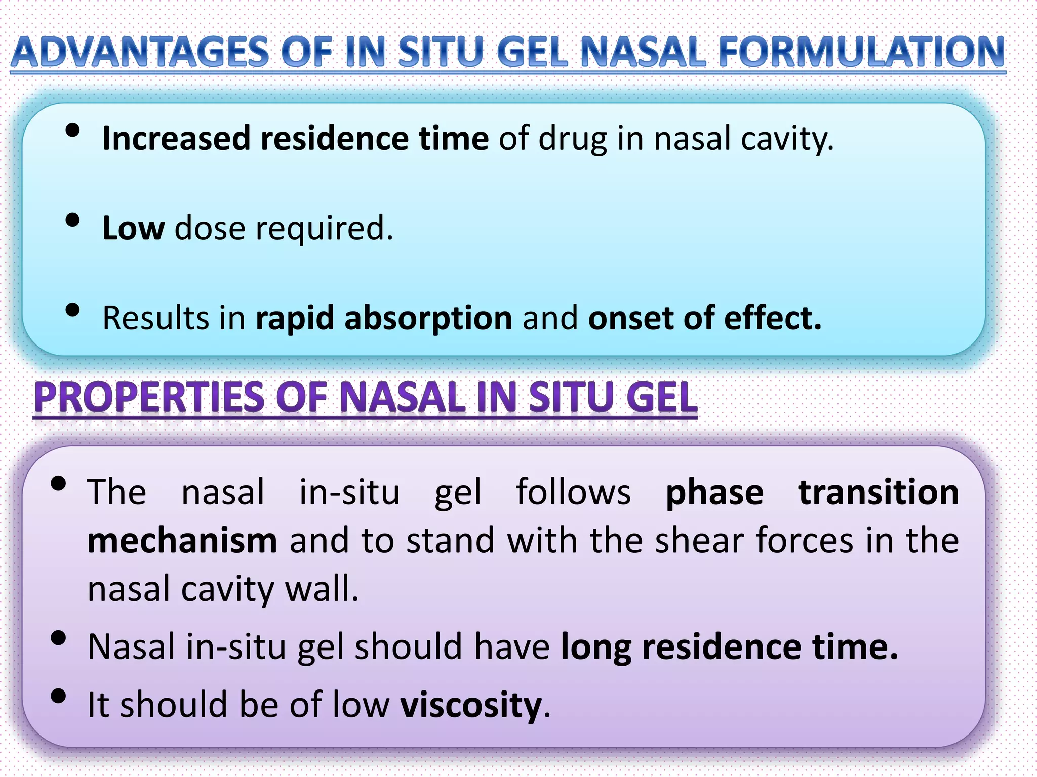 MUCOADHESIVE IN SITU GELS: A NOVEL NASAL DRUG DELIVERY SYSTEM | PPTX